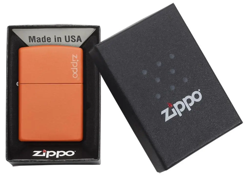 ZIPPO Upaljač ORANGE MATTE + ZIPPO LOGO