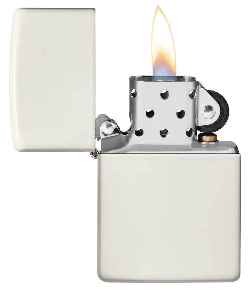 ZIPPO Upaljač svetli u mraku WHITE MATTE GREEN + ZIPPO LOGO