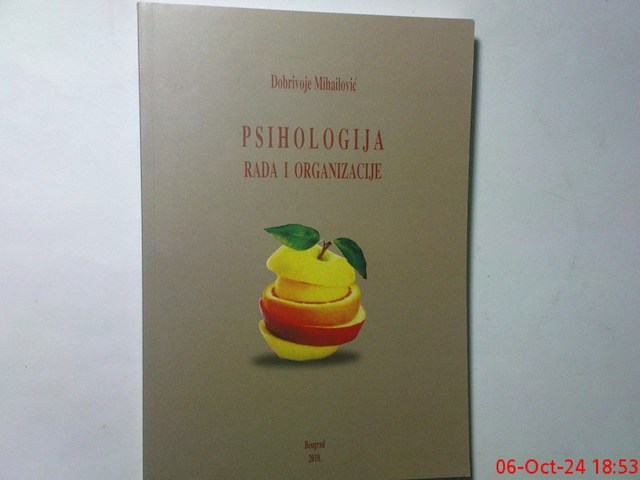 DOBRIVOJE MIHAILOVIC -  PSIHOLOGIJA RADA I ORGANIZACIJE