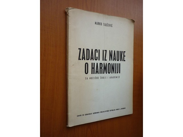 ZADACI IZ NAUKE O HARMONIJI