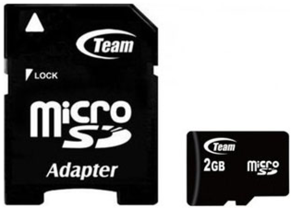 TeamGroup MICRO SDHC 2GB CLASS 10+SD Adapter TUSD2G03