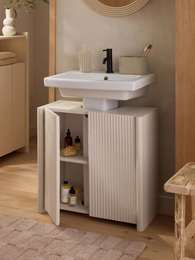 Natural Rib Under Sink Storage Cabinet