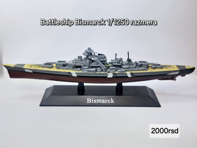 Vojni brod Battleship Bismarck 1/1250