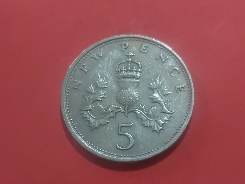 Britanija - 5 pence 1969 god