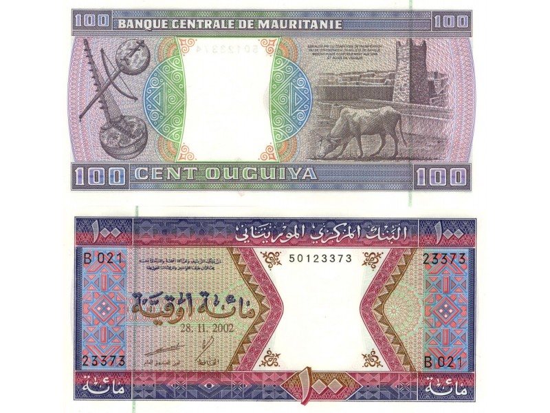 MAURITANIA 100 Ouguiya 2002 UNC, P-4