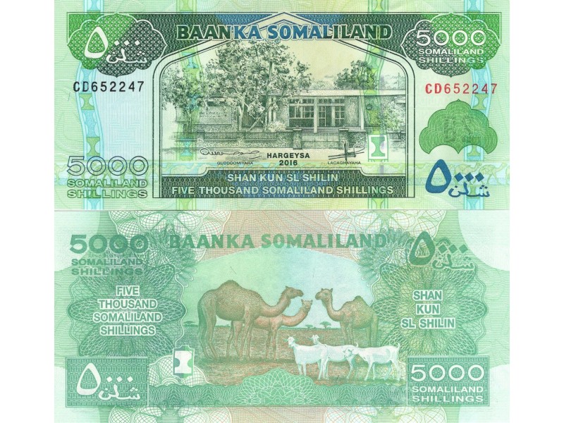 SOMALILAND 5.000 Shilings 2016 UNC, P-21