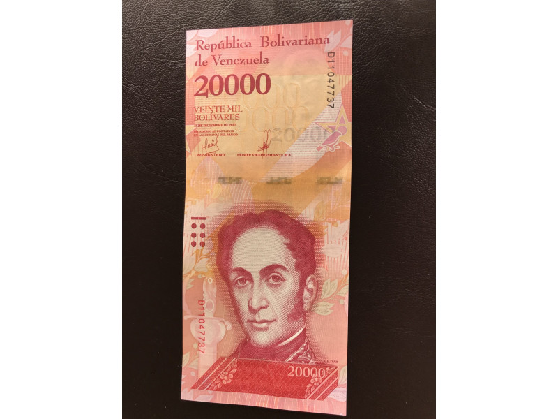 VENECUELA 20 000 BOLIVARES. UNC.2017.