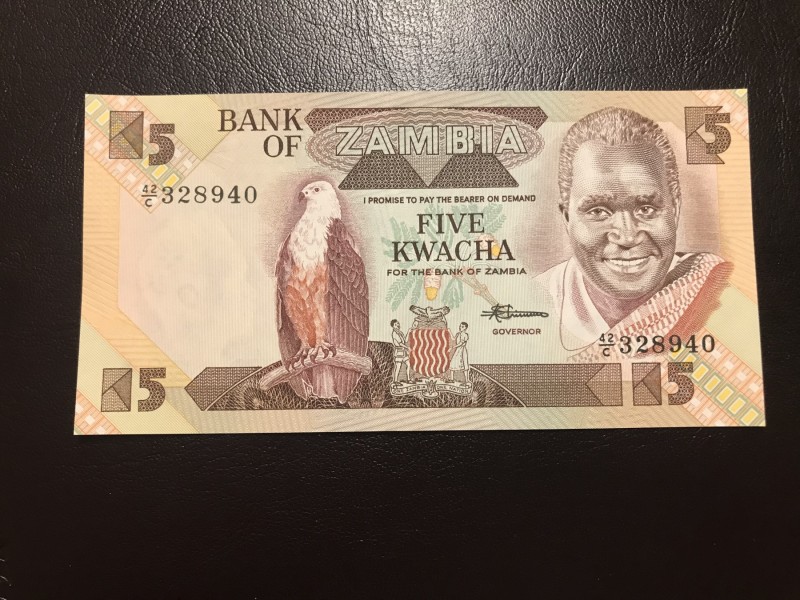 ZAMBIA 5 KWACHA. UNC.