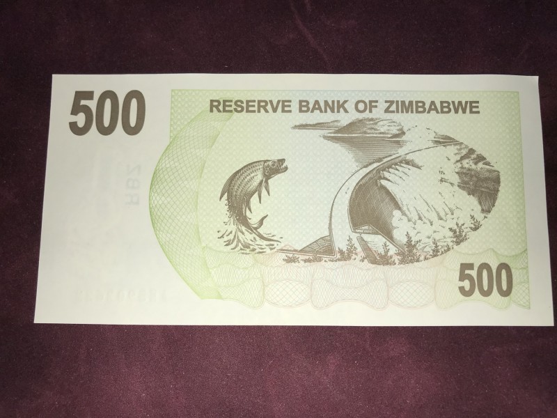 ZIMBABVE 500 DOLARA.UNC.