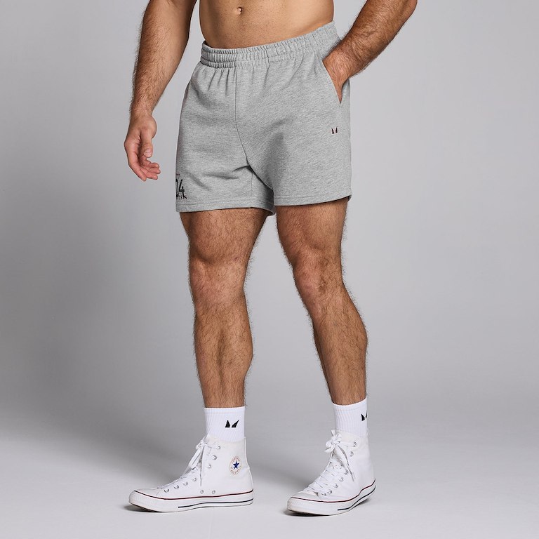 MP Men's Origin Graphic 5" Sweatshorts - muški šorts - sivi melanž