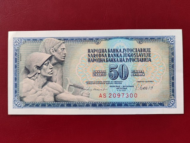 50 DINARA 1981 UNC