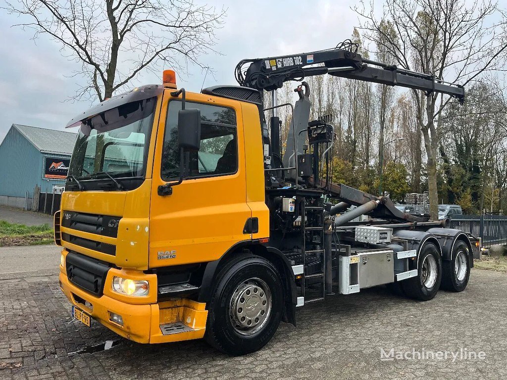 DAF CF 75.250 With Hiab 102 And Leebur Hooksystem inspection valid u pokretna dizalica