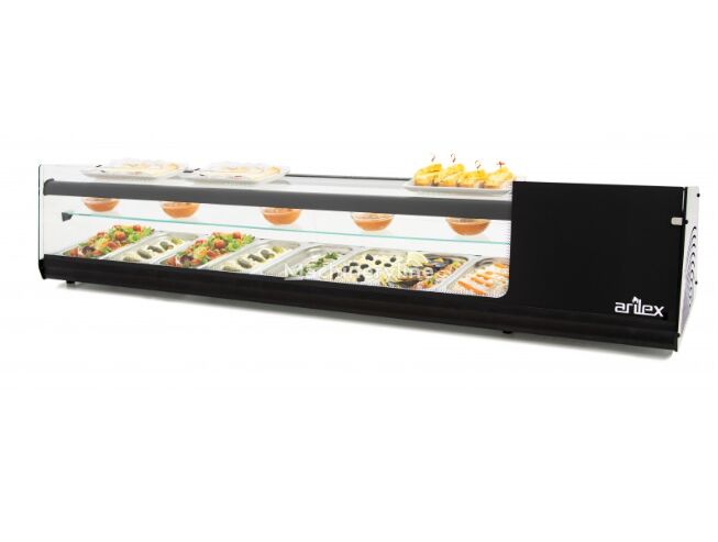 Vitrine Refrigerada Bandejas 6 c/3 Níveis GN1/3 Preto rashladna vitrina