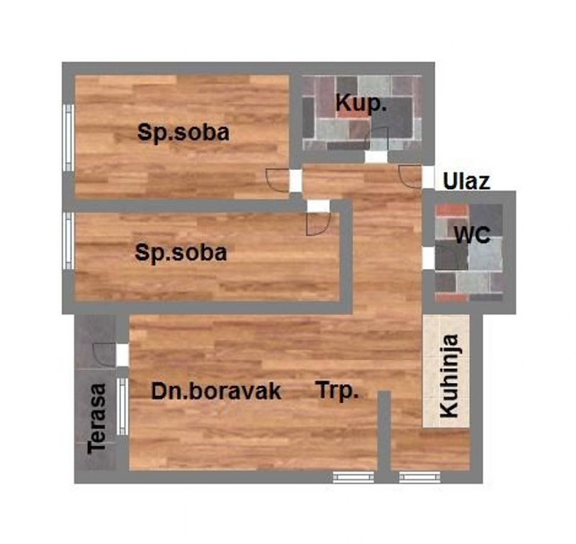 Trosoban u izgradnji sa PDV-om 67m2 na Telepu