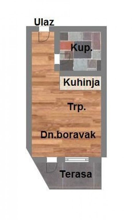 25m2 garsonjera Telep izgradnja