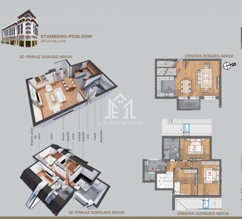 Četvorosoban - DUPLEX stan, 98. 64m2, centar grada