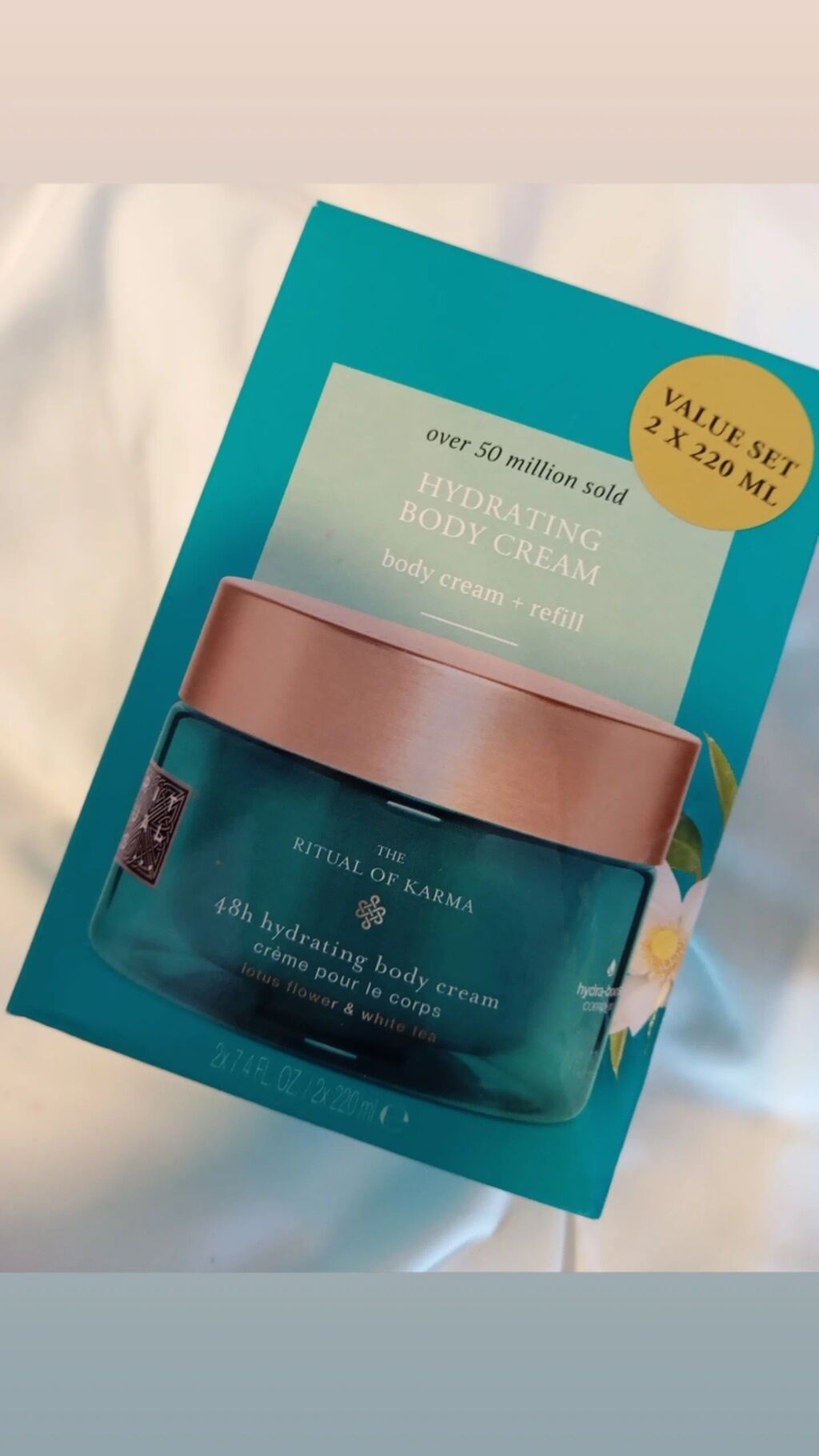 Rituals body cream 220g komercijalno pakovanje + 220g reftil