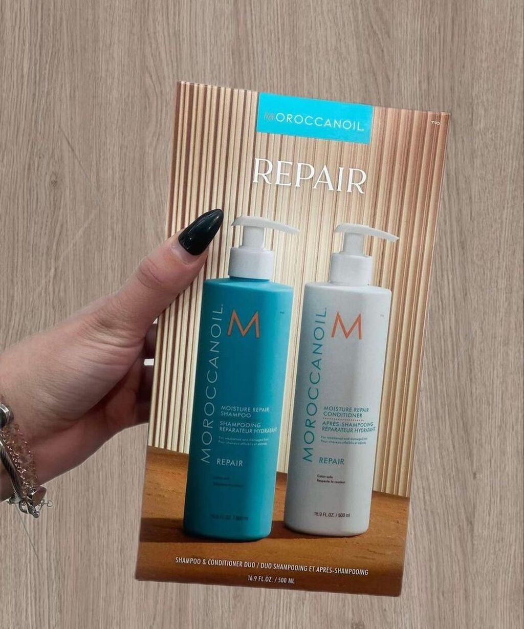 MOROCCANOIL repair set 500ml. (Shampoo +conditioner) Novo, original