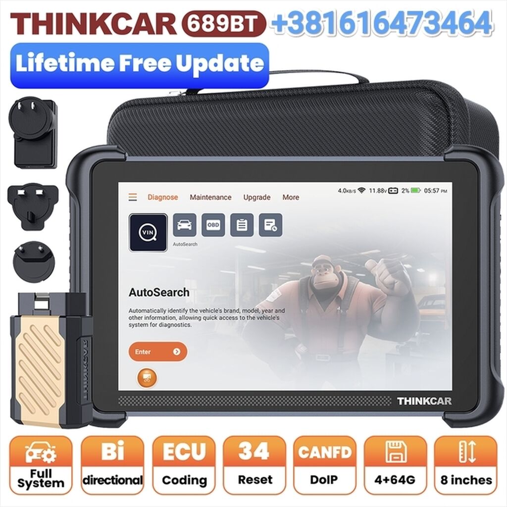 Thinkcar ThinkScan 689BT OBD2 Dijagnostički skener Puni sistem 34