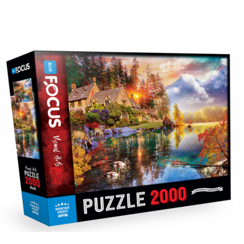 Puzzle 2000 pcs mountain houses