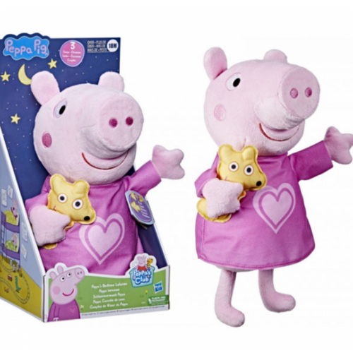 Peppa pig lis igracka peppas spremna za spavanje 25cm sa zvukom