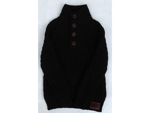 Superdry Co.-Chunky Knit Big Button High Neck Jumper-L