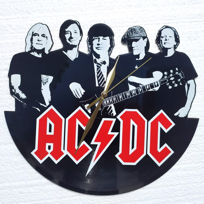 Vinyl Record Clock AC/DC