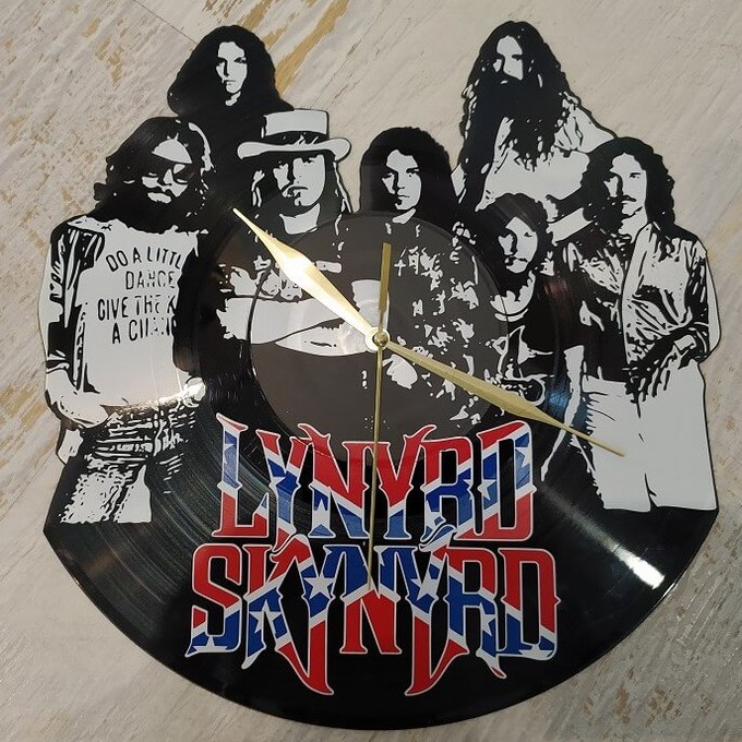 Vinyl Record Wall Clock Art LYNYRD SKYNYRD