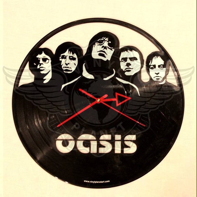 OASIS Vinyl Record Wall Clock Art