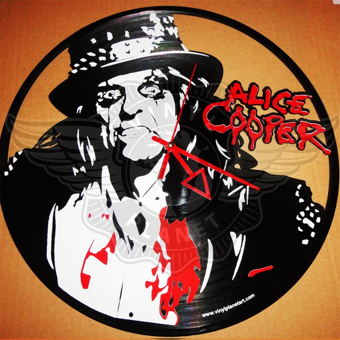 ALICE COOPER Vinyl Record Wall Clock Art