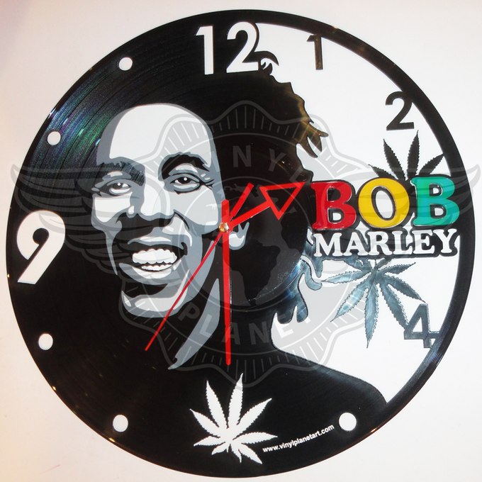 BOB MARLEY Clock – Vinyl Record Wall Clock Art