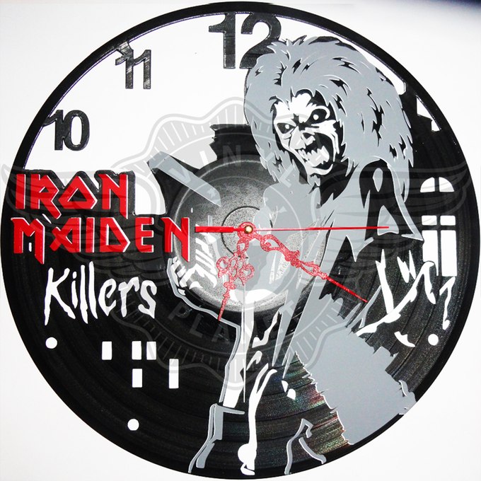 IRON MAIDEN Clock 2– Vinyl Record Wall Clock Art