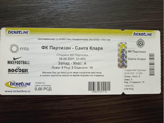 Partizan-Santa Klara 26.8.2021