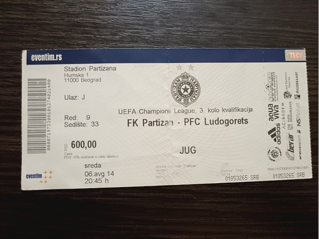 Partizan-Ludogorec 6.8.2014