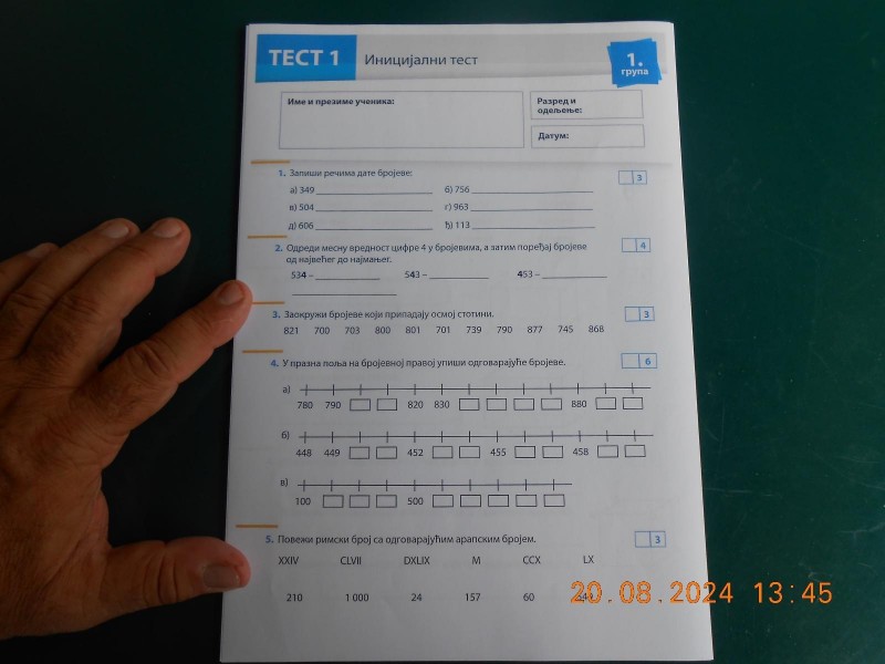 4. razred testovi iz matematika Logos