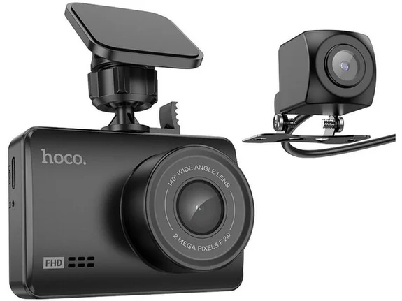Hoco Auto kamera IPS HD ekran, dualna kamera, pregledom od 140°