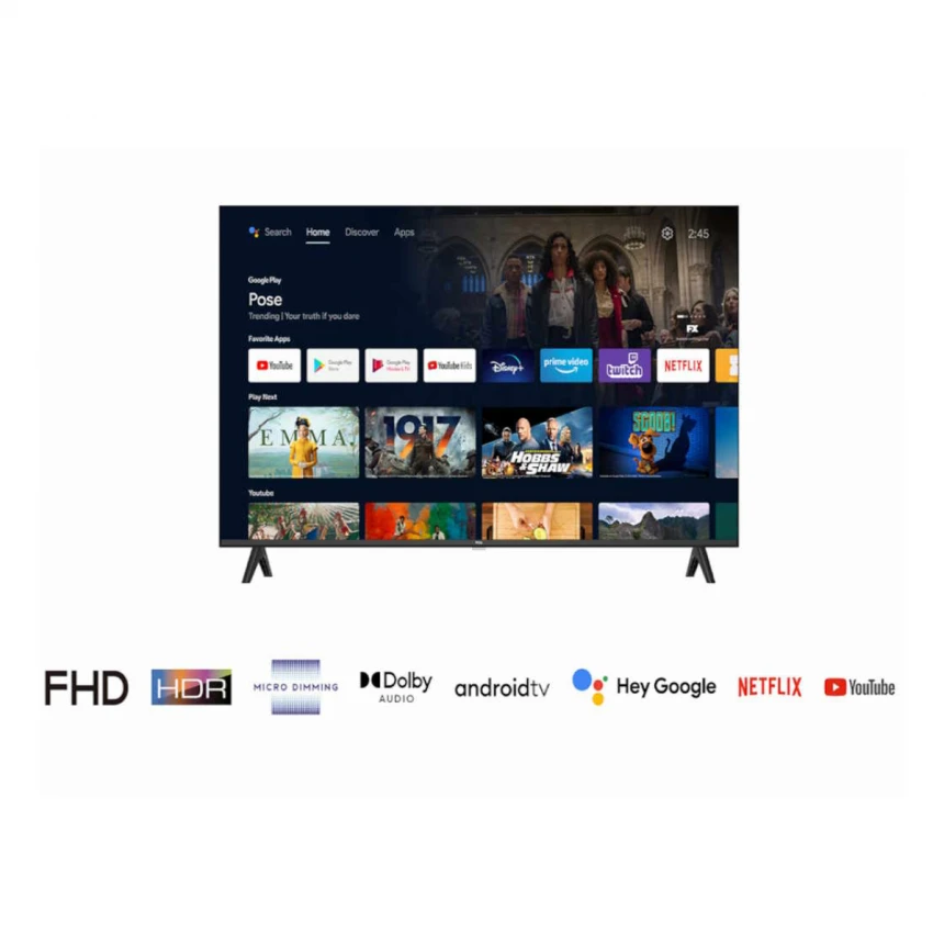 Televizor TCL 43S5400A/DLED/43"/Full HD/60Hz/Android TV/crna