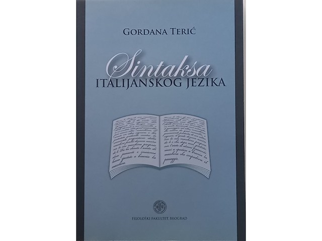 Gordana Terić: SINTAKSA ITALIJANSKOG JEZIKA