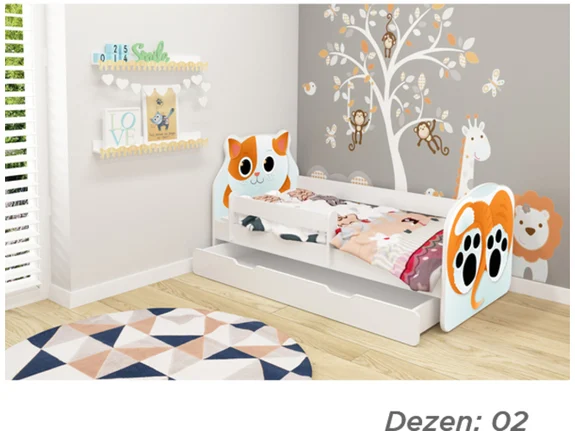 Acma Dečiji krevet VII Animals 140x70 F + dusek dezen 02