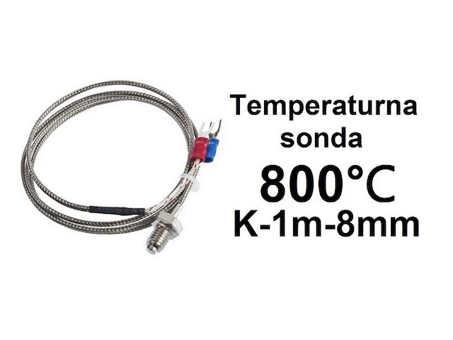 Temperaturna sonda 600C 1m K tip M8 navoj