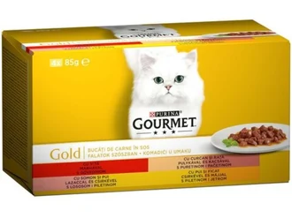 Gourmet Hrana za mačke Gold komadići u umaku 4x85g