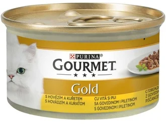 Gourmet Hrana za mačke Gold Govedina i piletina 85g