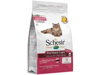 Schesir Hrana za mačke Sterilised & Light Šunka 1.5kg