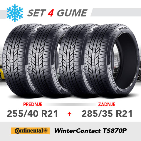 255/40 R21x2 + 285/35 R21x2 CONTI TS870 P SET 4 GUME