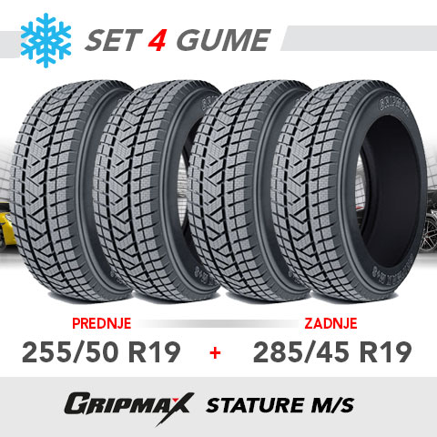 255/50 R19x2 + 285/45 R19x2 dot21 GRIPMAX STATURE SET 4 GUME