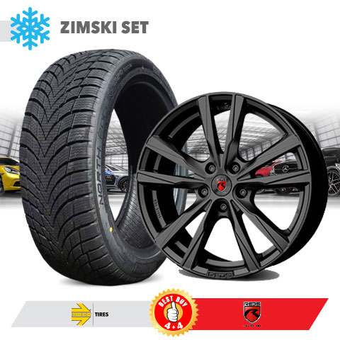 205/55 R16 SET Z MOMO + REDS K2 MB POL 5/114.3 + TPMS