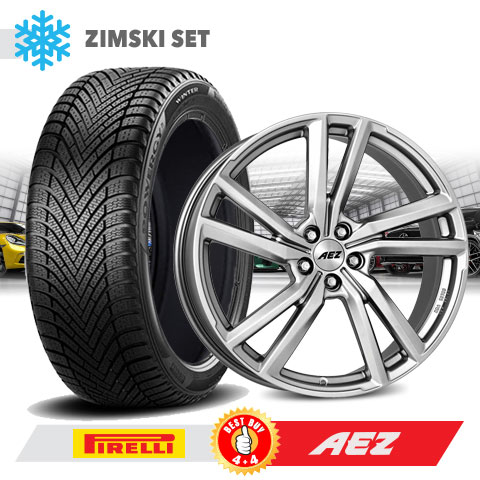 225/40 R18 SET Z PIRELLI + AEZ NORTH SIL 5/112