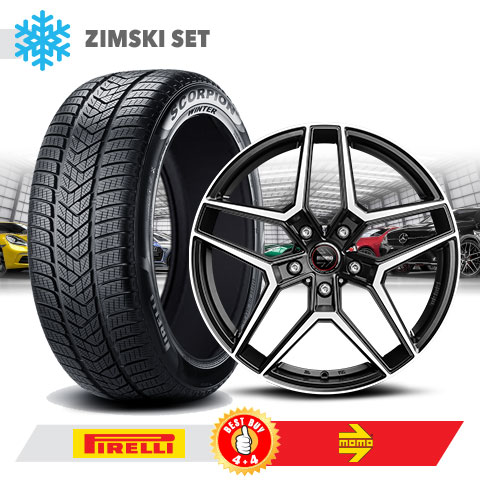 265/45 R20 + 295/40 R20 SET Z PIRELLI + MOMO RF06 MB POL + TPMS