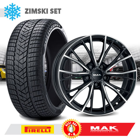 245/45 R18 SET Z PIRELLI RFT + MAK MARK BM 5/112 + TPMS