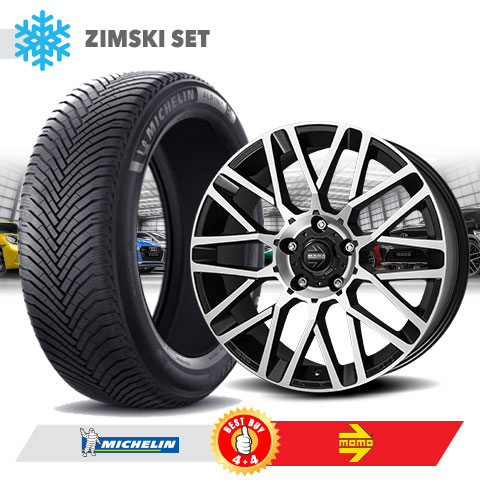 215/65 R17 SET Z MICHELIN + MOMO REV EVO MB POL 5/114.3 + TPMS